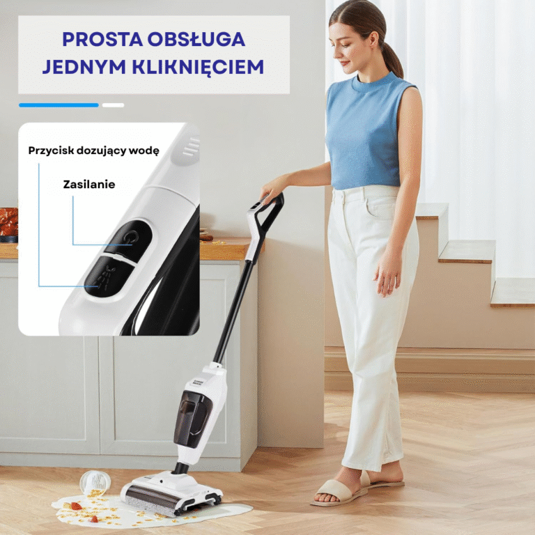 Bezprzewodowy robot do sprzątania 3w1 – odkurzanie, mycie i zamiatanie